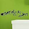 Amazon.com: DNVEN Mountain Decals Hill Silhouette Decorative Stickers ...