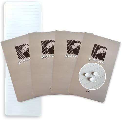 Amazon.com : Portage Notebooks - 4 Pack Waterproof Notebook, Made From ...