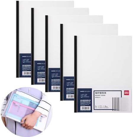 Amazon.com : 5pcs Clear Report Covers with Sliding Bar, Clear Report ...