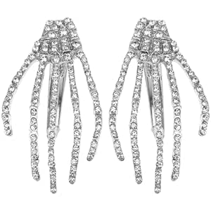 Amazon.com : 2Pcs Rhinestone Skeleton Hair Clip Skull Hair Clip Hairpin ...