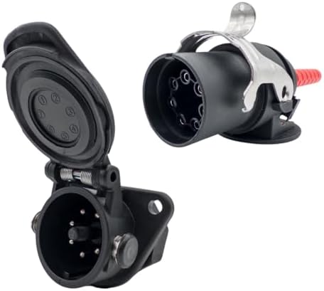 Amazon.fr : SERTPLAS Prise 7 broches 24 V et prise ABS/EBS avec contacts à vis, étanche, ADR ...
