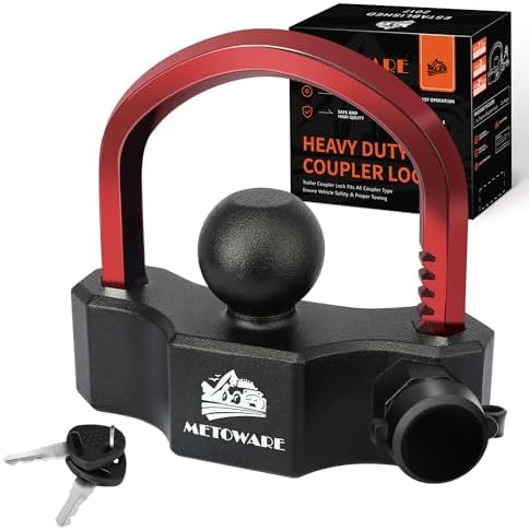 Amazon.com: METOWARE Universal Trailer Hitch Locks, Adjustable Heavy ...