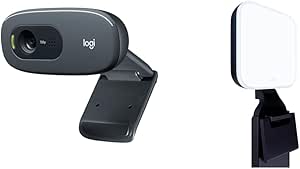 Kit Webcam Logitech C270 HD 720p + Litra Glow LED Streaming : Amazon ...