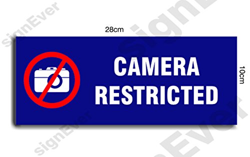 SIGN EVER Camera Restricted Sign Board With Double side adhesive tape ...