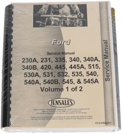 Amazon.com: All States Service Manual fits Ford 230A 231 335 340 340A ...