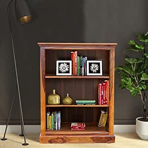 Nisha Art Place Sheesham Wood Ironic Net 3 Shelf Book Shelf ...