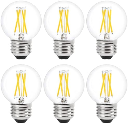 Sunaiony G16.5 Light Bulbs 40 Watt Equivalent E26 Globe Bulb Dimmable ...