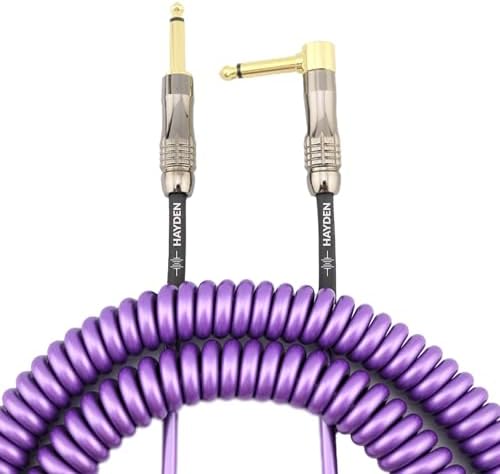 hayden Coiled Guitar Cable 20-Feet / 6 M: Curly coil Instrument Cord ...