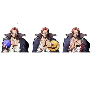 PINAKA One Piece Shanks 3D Lenticular Motion Holography Stickers Anime ...