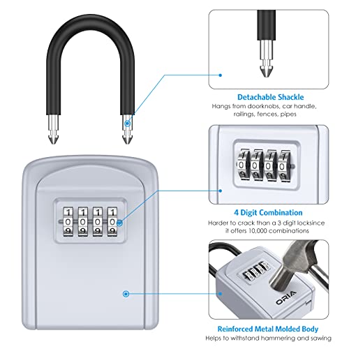 Snapklik.com : AMIR Key Lock Box, Wall Mounted Key Safe Box ...