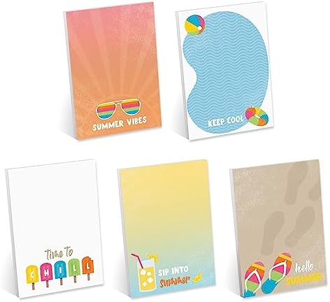 Amazon.com : Summer Vibes Sticky Note Set / 4" x 6" Repositionable ...
