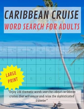 Cruise Word Search Puzzle Book for Adults: Discover the Caribbean: A ...