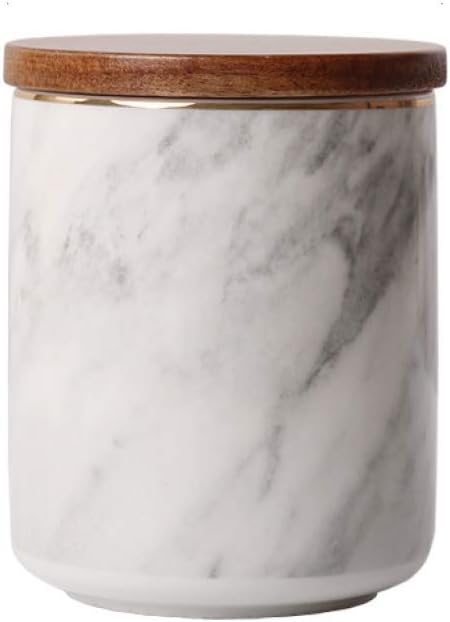 XUDREZ Ceramic Canisters, Marble Print Kitchen Canisters with Airtight ...