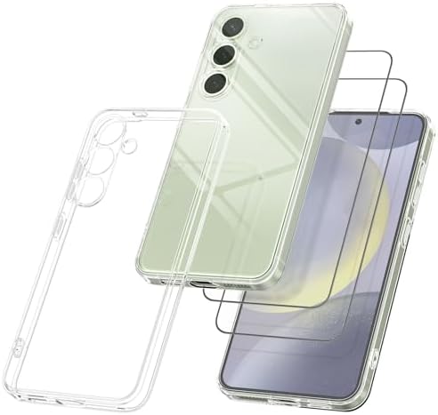 Meliya Case for Samsung Galaxy S24 5G (Only), Clear Silicone Slim Full-Body Protective Cover ...