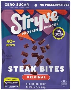Amazon.com: Stryve Protein Snacks - Protein Rich, Beef Bites | 28g ...