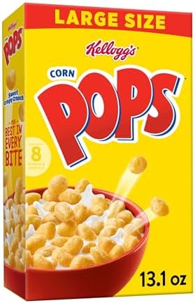 Amazon.com: Kellogg's Corn Pops Breakfast Cereal, Kids Cereal, Family ...