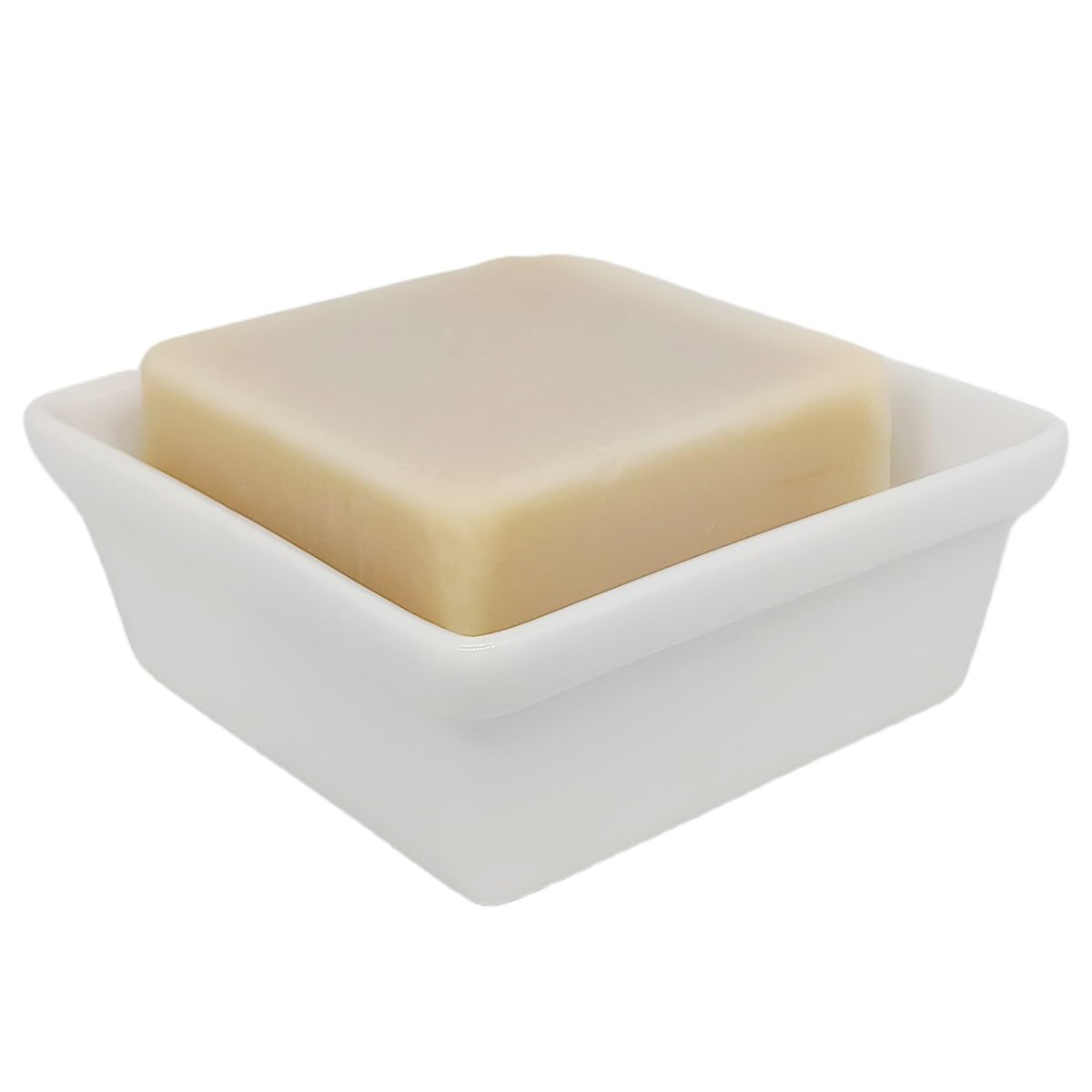 Amazon.com: Vonpri Ceramic Soap Dish, Square Soap Holder Container Soap ...