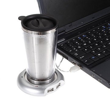 Generic USB Tea Coffee Cup Mug Warmer Heater Pad Mat With 4 Port USB ...