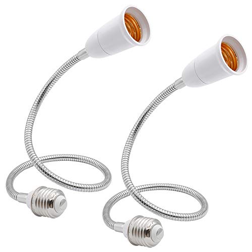 New orange heart E26 Light Socket Extender Adapter, 360 ° Flexible ...