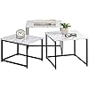 Amazon.com: mDesign Modern Nesting Tables, Stackable Nightstand, Side ...