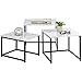 Amazon.com: mDesign Modern Nesting Tables, Industrial Stackable ...