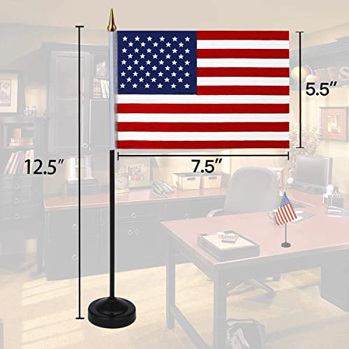 Snapklik.com : ANLEY USA Deluxe Desk Flag Set - 8 X 5 Inch Miniature ...
