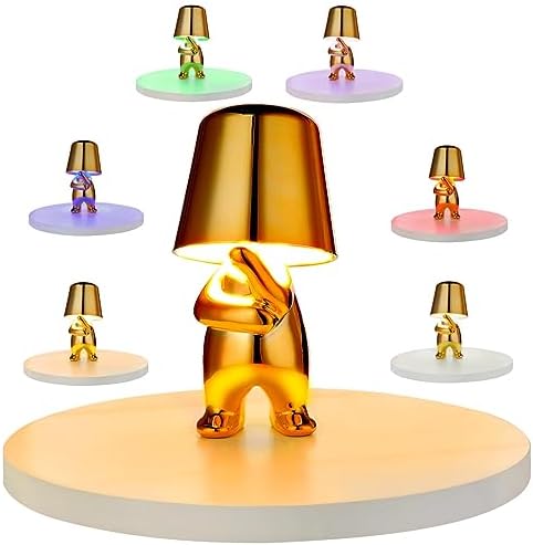 Brabola Thinker Lamp Collection, Gold Bedside Touch Table Lamp Cute ...