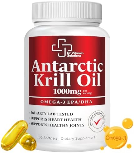 Amazon.com: DR VITAMIN SOLUTIONS Premium 1000mg Antarctic Krill Oil - Rich in Omega-3, EPA, DHA ...