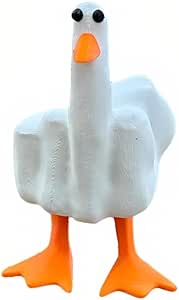 Amazon.com: Funny Little Duck Finger Duck Resin Figurine Ornament ...