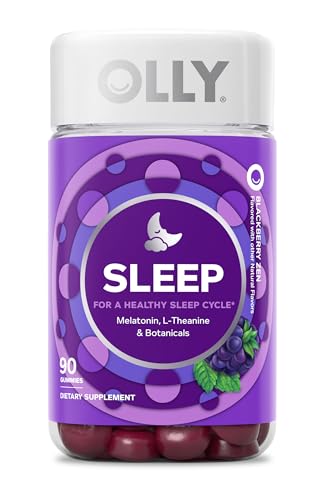 OLLY Sleep Gummy, 3mg Melatonin, L-Theanine, Chamomile, Lemon Balm ...