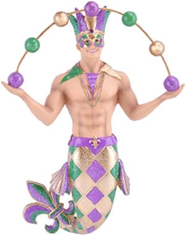 Amazon.com: December Diamonds Merman Hanging Ornament, Big Easy Mardi ...