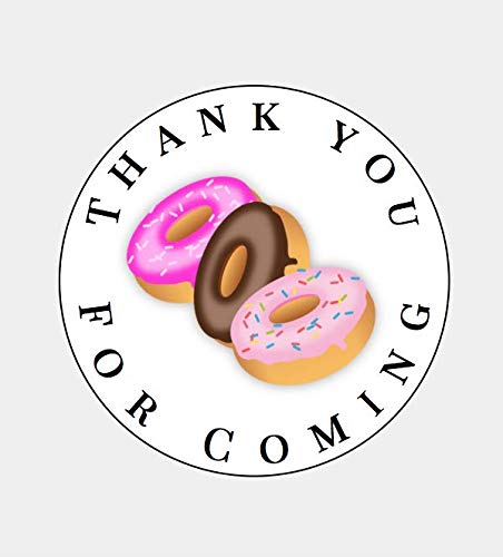 Amazon.com: Donut Party Stickers, 2" Round Labels, Donut Birthday Gift ...