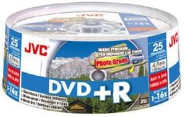 JVC DVD+R 16x 4.7GB 120min PRINTABLE 25 PACK IN SPINDLE: Amazon.co.uk ...