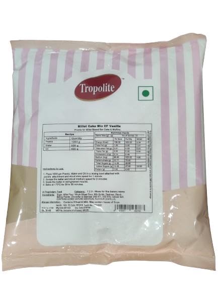 TROPOLITE Millet Cake Mix | Egg Free 1 Kg (Vanilla) : Amazon.in ...