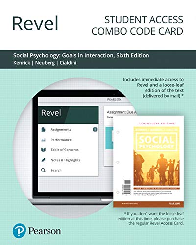 Amazon.com: Revel for Social Psychology: Goals in Interaction - Combo ...