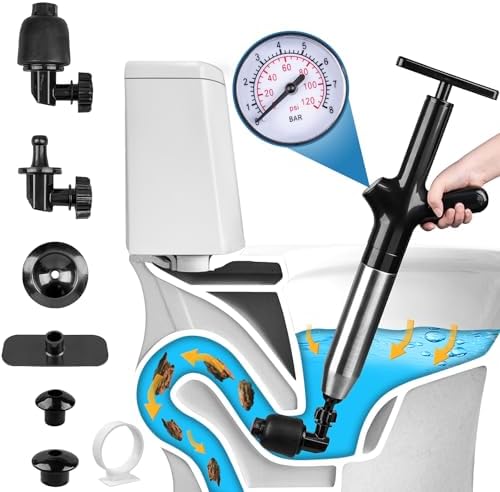 Amazon.com: Luney Toilet Plunger, Snake Drain Clog Remover Tool, High ...