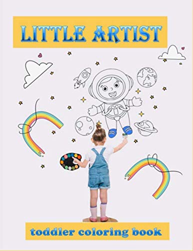 LITTLE ARTIST Toddler coloring book: Cartoon Characters coloring book ...