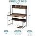 Amazon.com: mecor Study Writing Computer Desk 47" with Bookshelf and ...