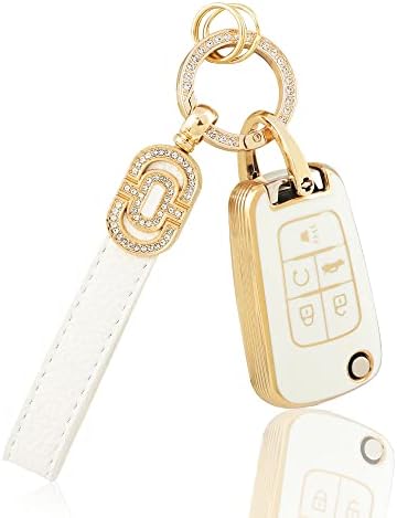 Amazon.com: CARFIB Fit for Chevy Key Fob Cover 5 Button Soft TPU Key ...