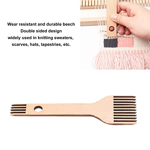 Snapklik.com : Weaving Loom Comb Double Ended Wooden Loom Comb Fringe ...