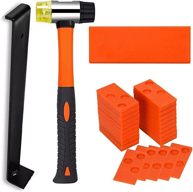 LATERN 43Pcs Laminate Floor Kit, 26CM Double Sided Rubber Mallet with ...