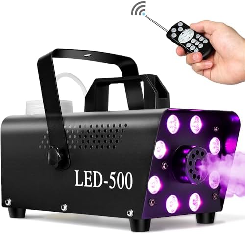 Amazon.com: AGPTEK Fog Machine, 500W Portable Led Smoke Machine with ...
