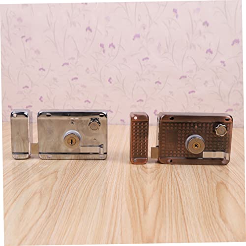 Rim Lock and Handle Set Traditional Brass Rim Lock Set Surface Door ...