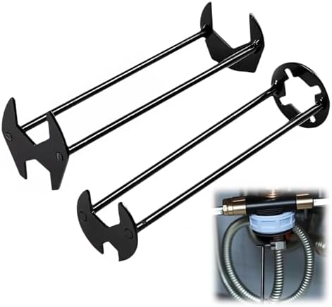 Amazon.co.jp: Liroyal シンクレンチ 蛇口ツール 2個入 水栓スパナ ナット締付工具 4つ爪六角レンチ配管 ポータブル ...