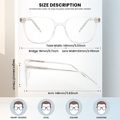 Snapklik.com : Livho Acetate Blue Light Blocking Glasses For Women Men ...