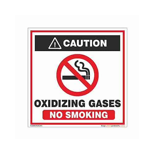 buysafetyposters.com - Oxidizing Gases No Smoking Sign in English ...