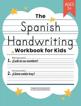 Spanish Handwriting Practice Book for Kids: Bilingual Language Learning ...
