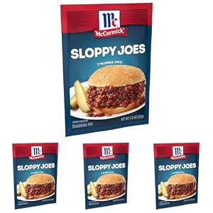 Amazon.com : McCormick Sloppy Joes Seasoning Mix, 1.31 oz (Pack of 4 ...
