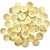Amazon.com: MTCELL 50 Pcs Classic Wooden Buttons, 1-Inch (25mm ...