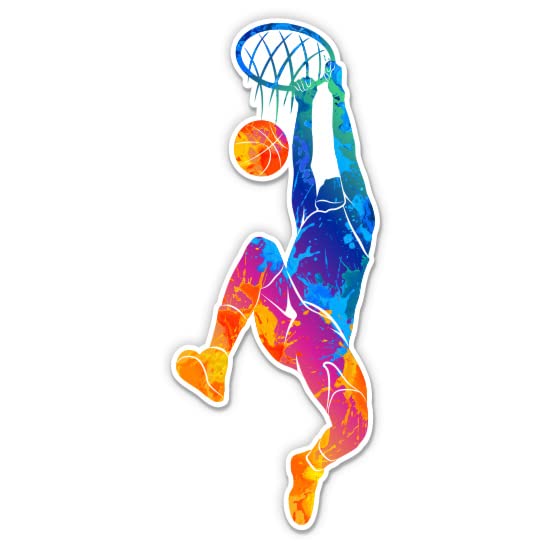 Amazon.com - Basketball Player - 3" Vinyl Sticker - for Car Laptop ...